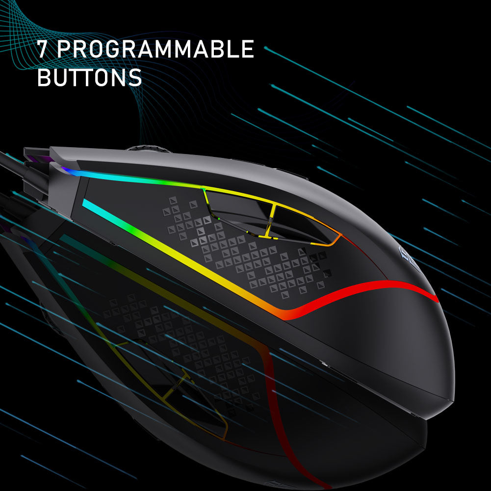 AULA F805 RGB Backlight 7 Buttons Gaming Mouse – wme.my