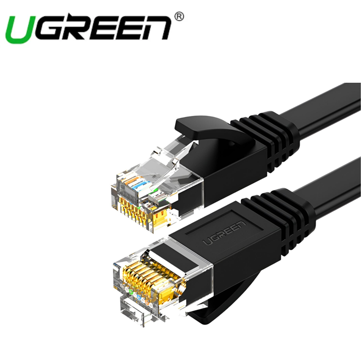 UGREEN CAT 6 U/UTP LAN FLAT CABLE (BLACK) – wme.my