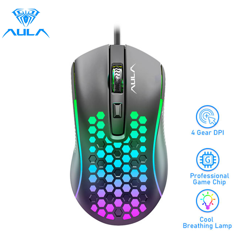 AULA S11 3600DPI Cool Backlight 3D Gaming Mouse – wme.my