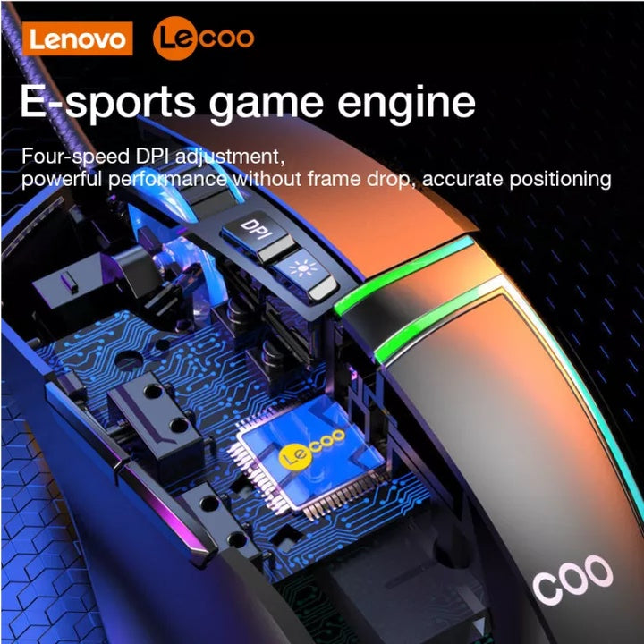 Lenovo Lecoo MS106 7 Button 3200 CPI Optical Gaming Mouse – wme.my