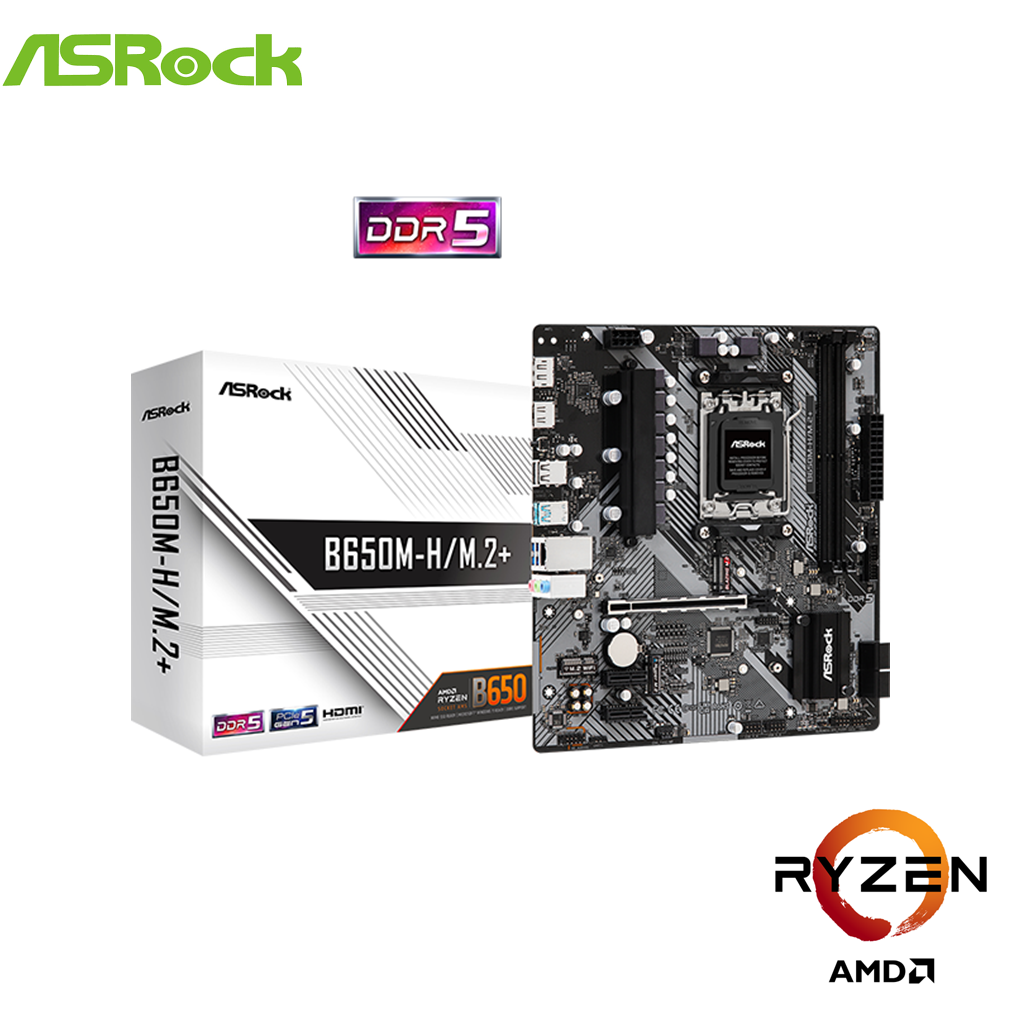 ASRock AMD B650M-H/M.2+ DDR5 M-ATX Motherboard – wme.my