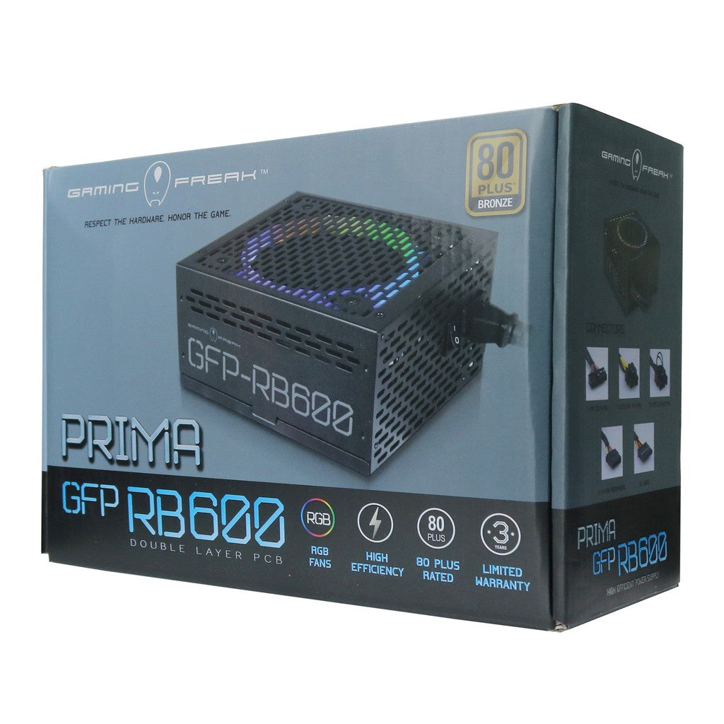 Gaming Freak Prima RGB Light GFP RB500 500W / RB600 600W Power Supply ...