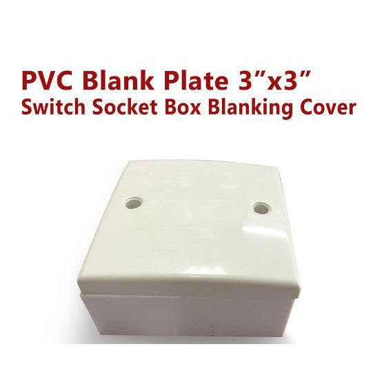 PVC Blank Plate 3"x3" Switch Socket Box Blanking Cover ( 1 Pcs ) – wme.my