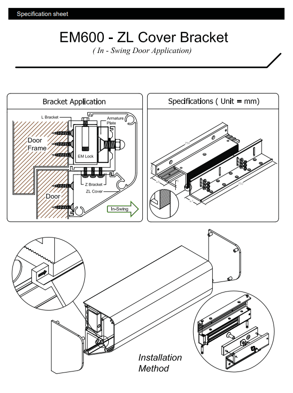 ZL Bracket For Door Access EM Lock – wme.my