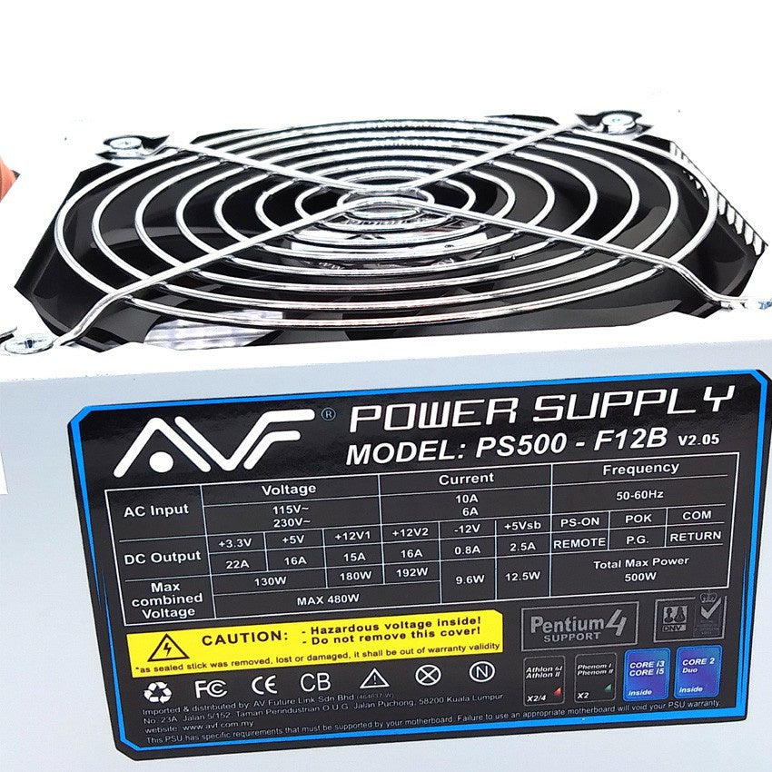 AVF 500W / 650W / 750W Desktop PC ATX Ultra Silent Gaming Power Supply ...