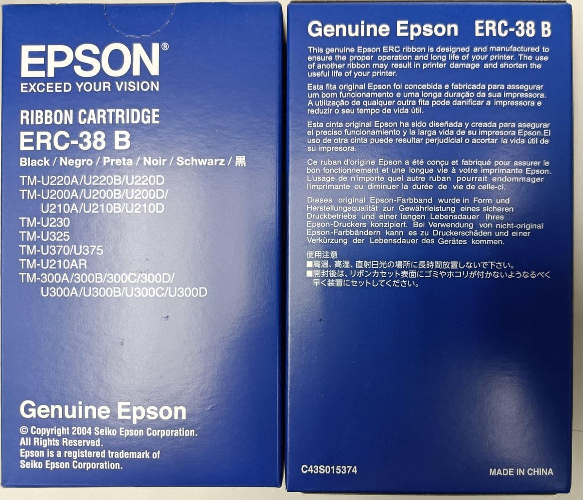 Original Epson ERC-38 B Ribbon Cartridge – wme.my