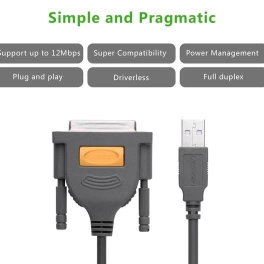 Ugreen USB to DB25 / IEEE1284 Parallel Printer Cable 2 Meters – wme.my